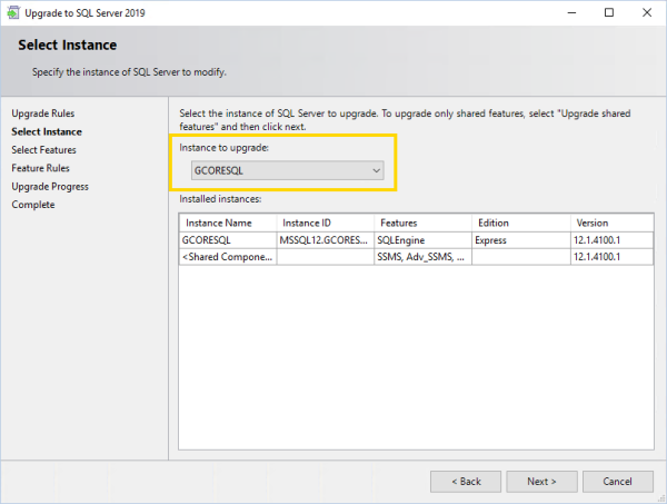 Upgrade SQL Server 2014 to 2019